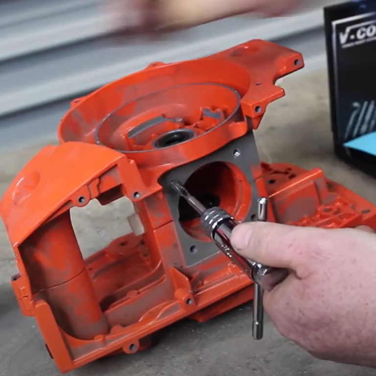 How to repair damaged threads on a Sachs Dolmar Crankcase | L&S Engineers