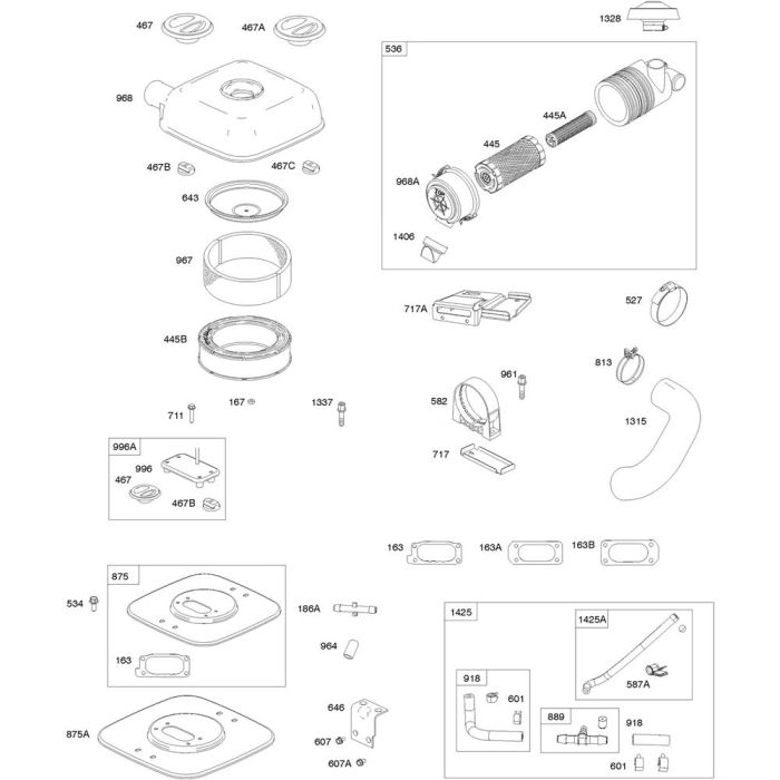 Air Filter Assembly for Briggs and Stratton Model No.543477-3048-J1 ...