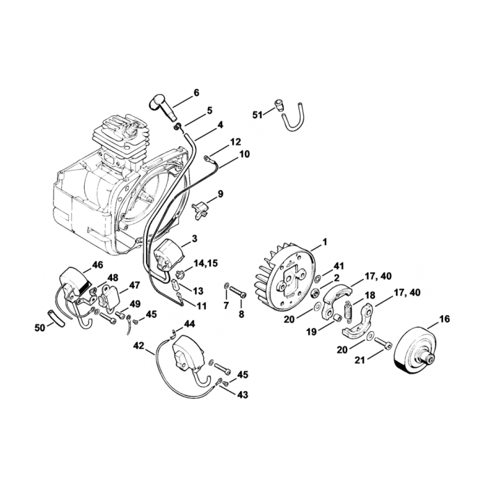 Stihl FS220 FS280 FS290 Ignition System Assembly | L&S Engineers