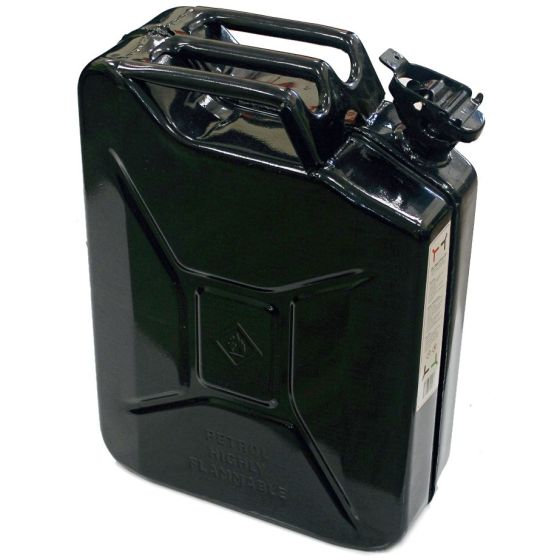 Metal Fuel Can 20L Black for Automotive and Industrial Use | L&S Engineers