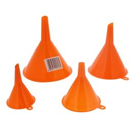 Set of Four Plastic Funnels - Sizes from 50mm to 115mm Diameter | L&S