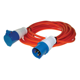 230V - 16Amp Site Extension Lead x 10 metres - 100% 3 Core Copper Cable ...