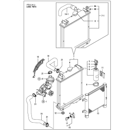 Radiator Assembly for Yanmar 3TNV88-XTBZ Engine | L&S