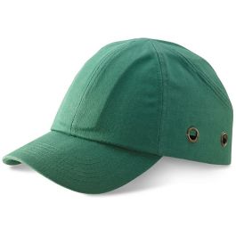 Safety Baseball Cap c/w Mesh sides fits over an ABS plastic shell Green ...