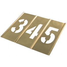 Interlocking Brass Stencils 0-9 Number Set | L&S Engineers