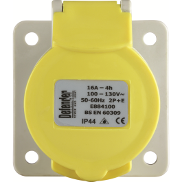 Electrical Socket 16A Twist Lock for 110V Panels Yellow | L&S