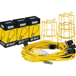 GLS Festoon String 100m With 33 Holders Bc Fittings At 3m Spacings 110V ...