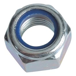 Hexagonal Nuts with Nylon Inserts, Zinc Plated, Forge Pack | L&S Engineers