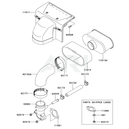 Air Filter / Muffler for Kawasaki FS691V Engine | L&S Engineers