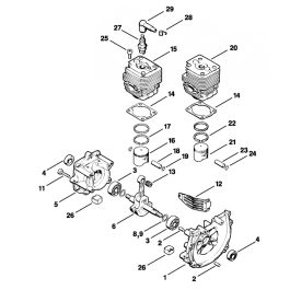 Stihl FS81 FS86 Crankcase Cylinder for Brushcutters | L&S