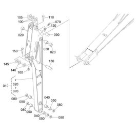 Dipper Arm Assembly for Kubota KX101-3a3 Mini Excavator | L&S Engineers