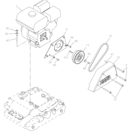 Drive Assy for Wacker WP1540A 5000008061 (Honda) Rev.129 Plate ...