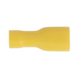 Insulated Connector 6.3mm Female Yellow 100 Pack for Electrical Use | L ...
