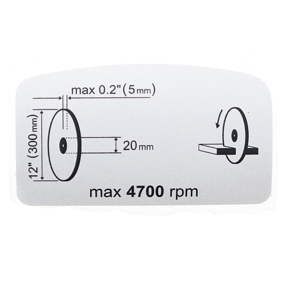 RPM Sticker for Husqvarna K750 K760 Disc Cutters - Safety Speed Label | L&S