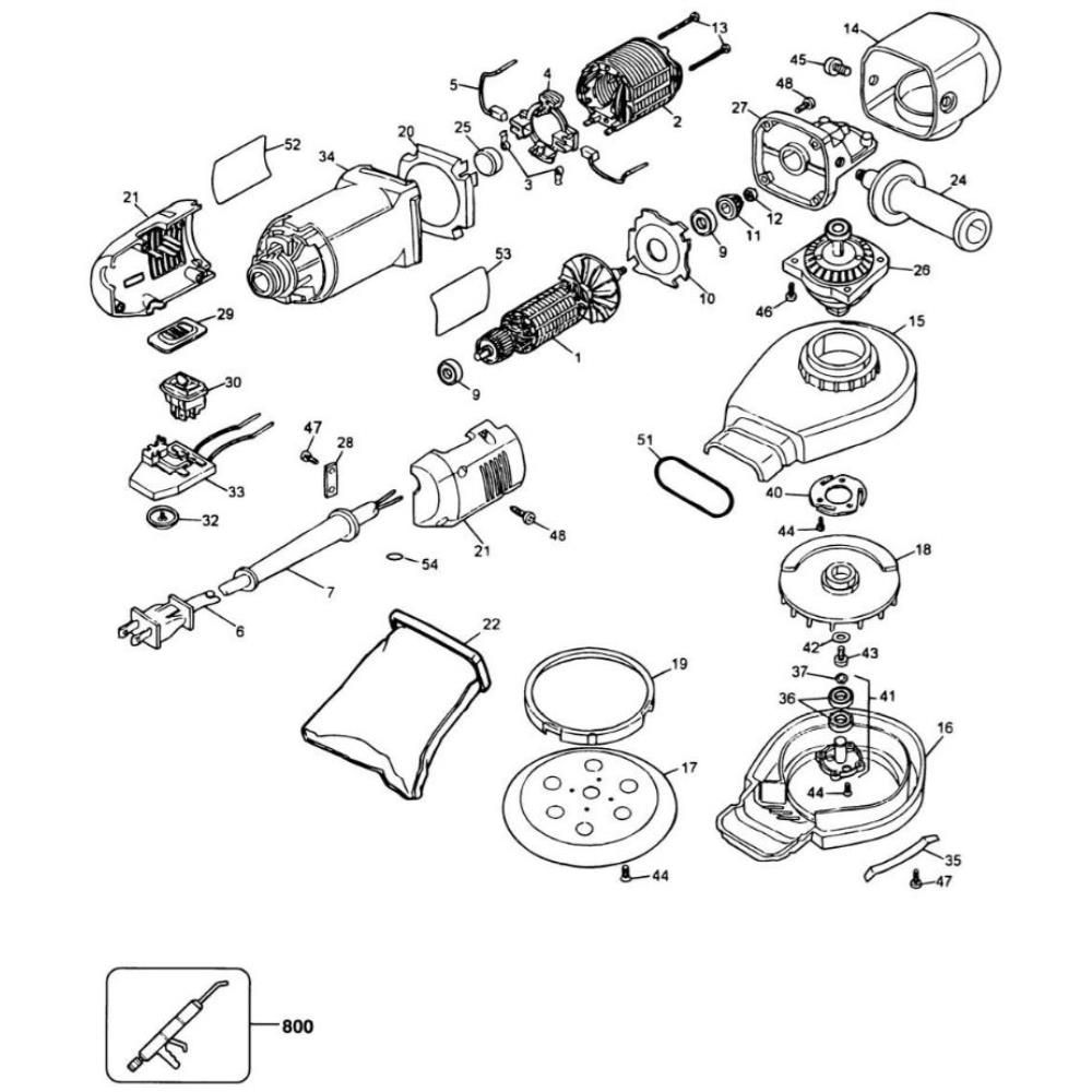 Main Assembly for DeWalt DW443-TYPE-1 Sander | L&S Engineers