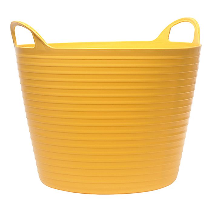 Plastic Utility Tub 28L Yellow for Faithfull Heavy-Duty Tasks | L&S ...