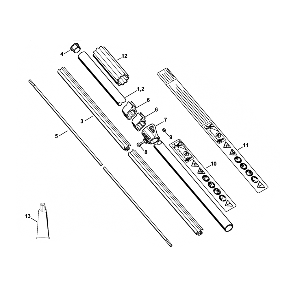 Stihl FS131 FS131r Drive Tube Assembly | L&S Engineers