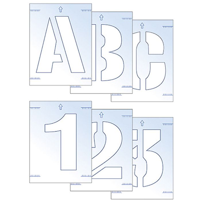 Letter & Number Stencil Kit 25mm by Scan - 9403 | L&S Engineers